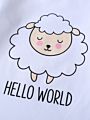 Wholesale 3 Pieces Baby Hello World Set Cartoon Sheep B