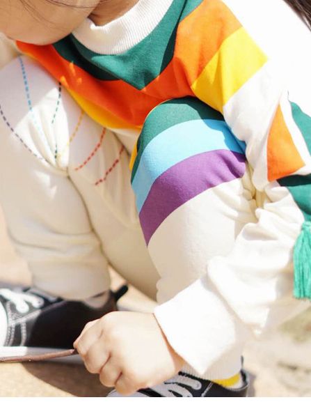 Wholesale Rainbow Color Tassel Baby Little Girl Jumper