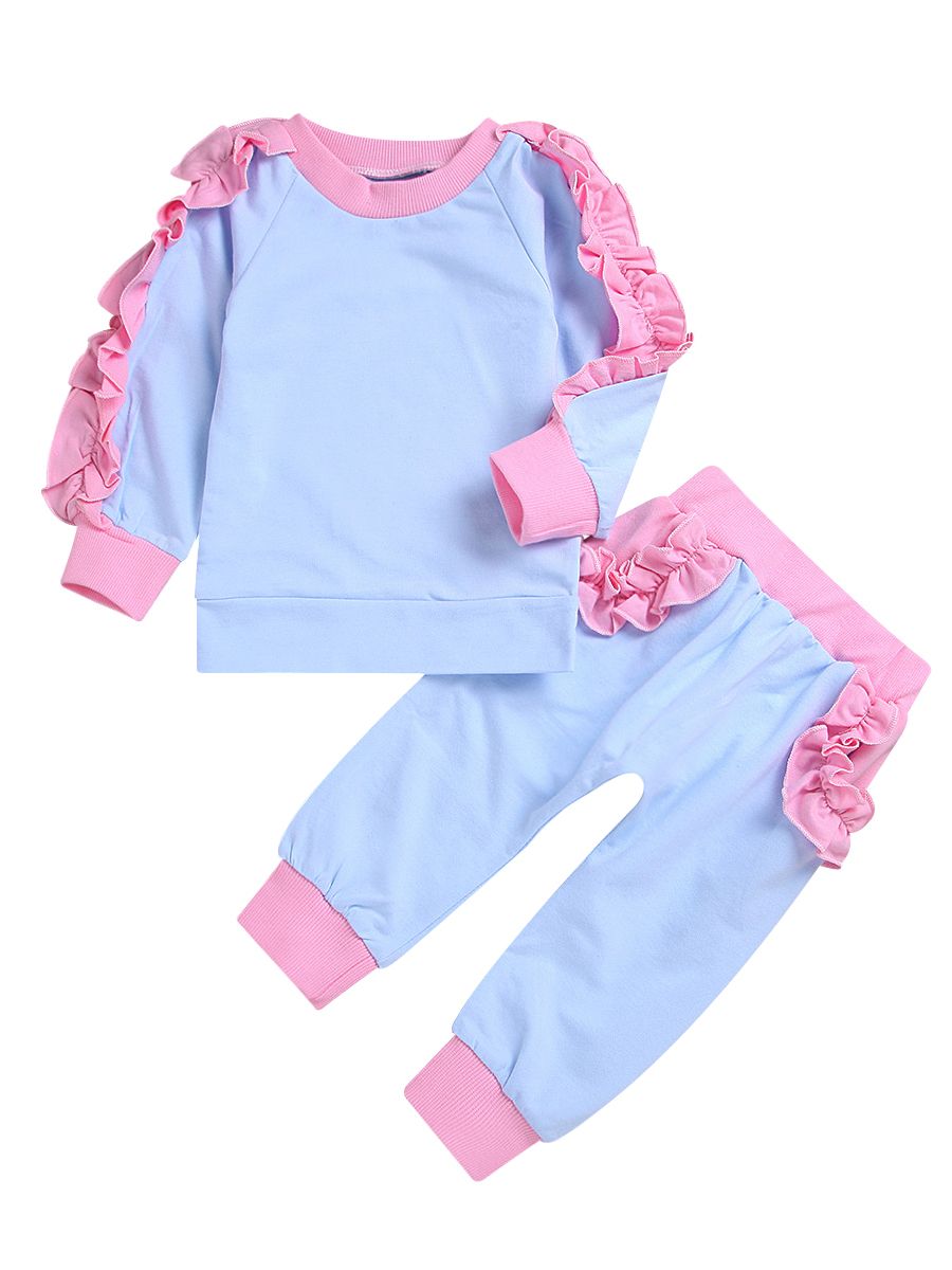 Wholesale 2-piece Baby Little Ruffle Jumper+Pants Set 1