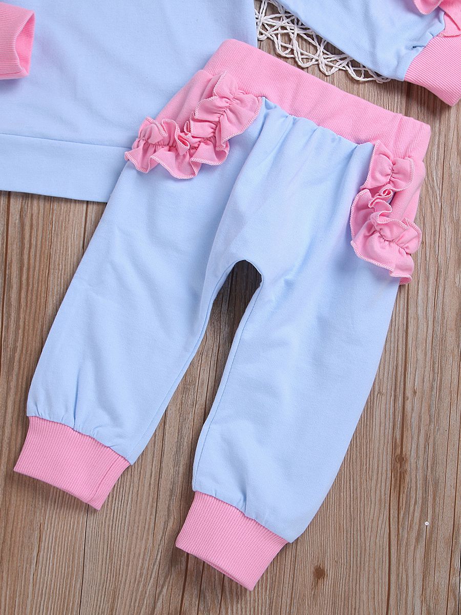 Wholesale 2-piece Baby Little Ruffle Jumper+Pants Set 1