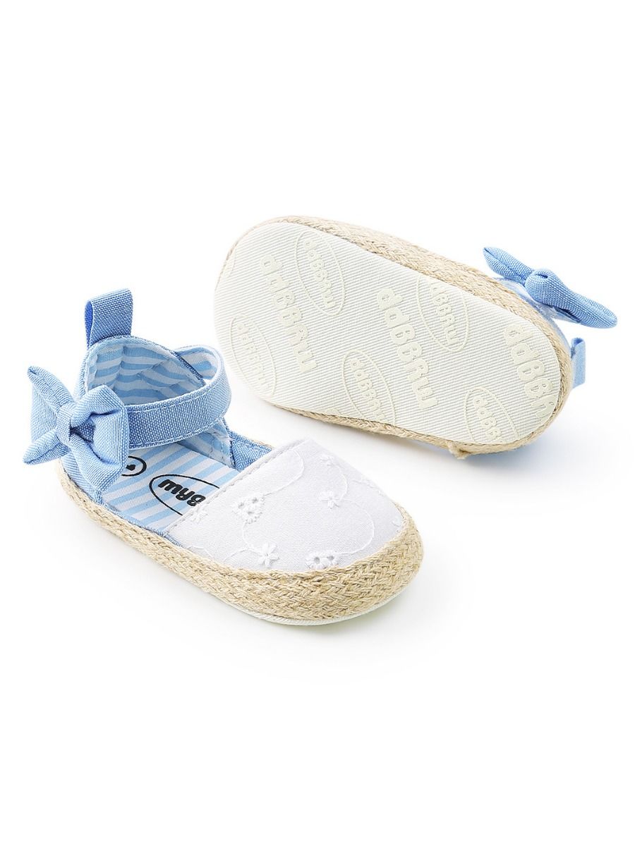 Wholesale Cute Baby Girl Bow Ankle Straps Princess Firs