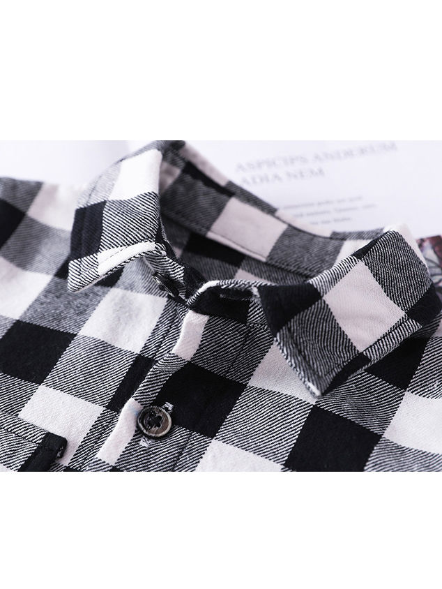Wholesale Spring Classic Checked Baby Little Kids Shirt