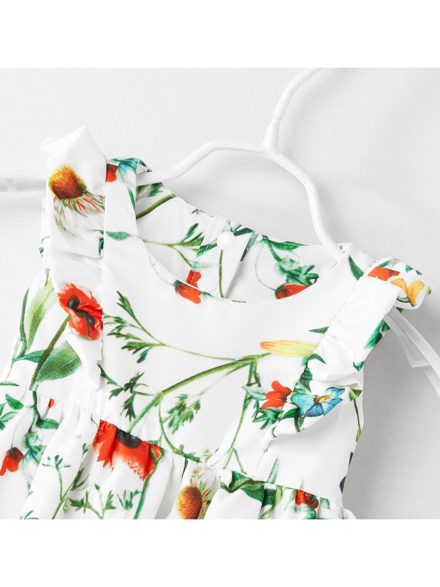 Wholesale Mommy and Me Summer Floral Sundress Romper Dr