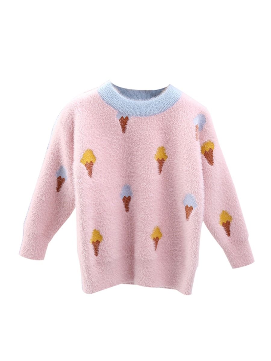 Wholesale Cute Soft Ice Cream Pattern Sweater 19082860
