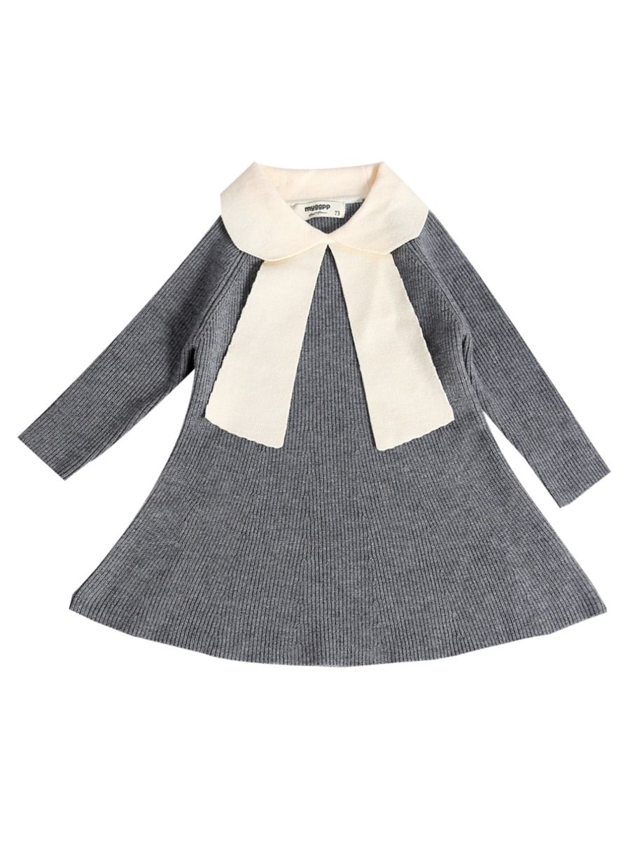 Wholesale Fall Toddler Girls Knit Dress 19110222 - kisk