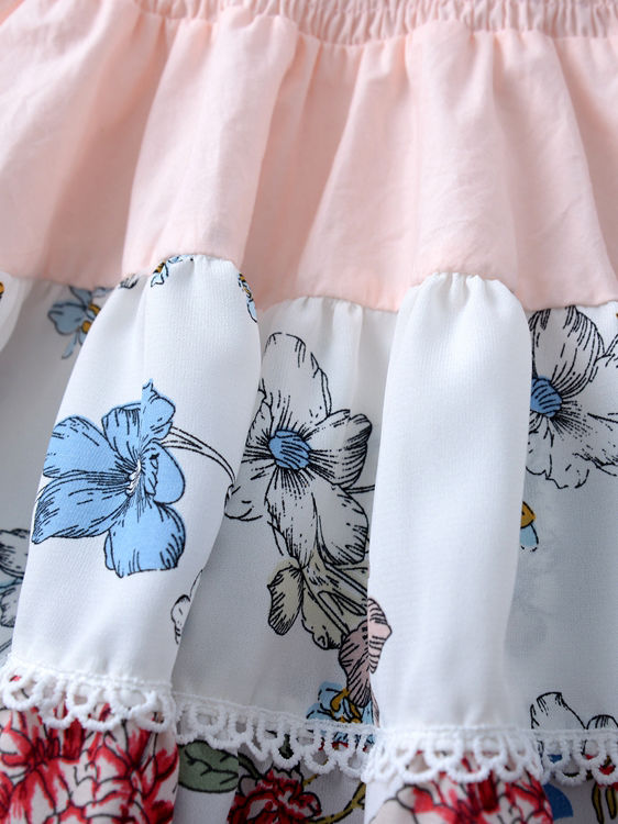 Wholesale Summer Baby Little Girl Off Shoulder Flower D