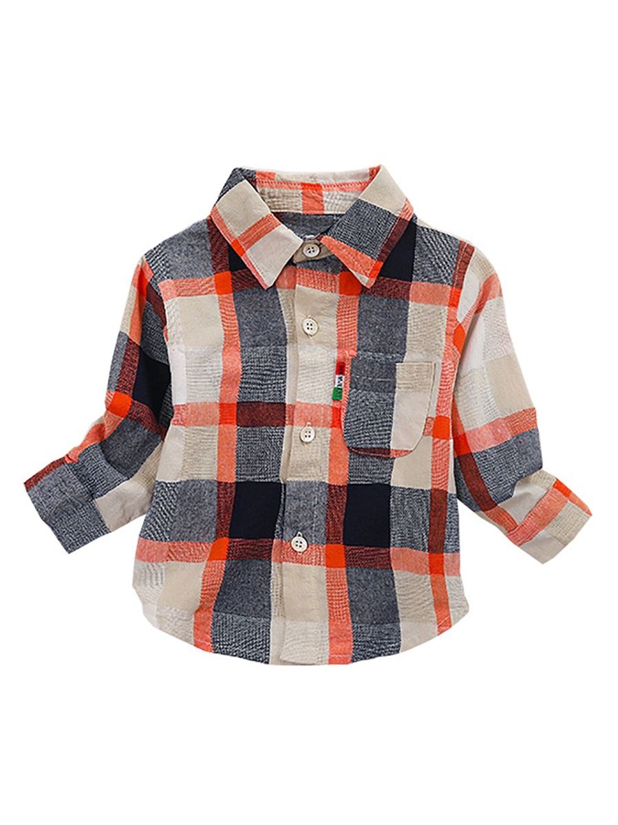 Wholesale Spring Baby Toddler Kids Plaid Shirt 20022943