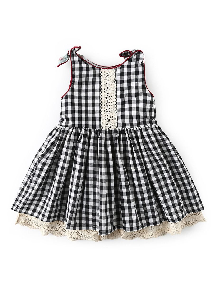 Wholesale Summer Chic Little Girls Reversible Floral Pl