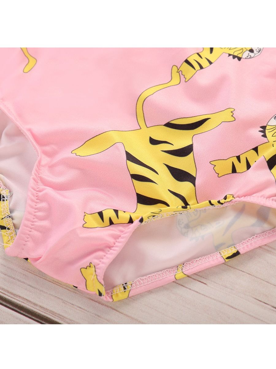 Wholesale Cartoon Tigers Baby Toddler Girl One-piece Sw