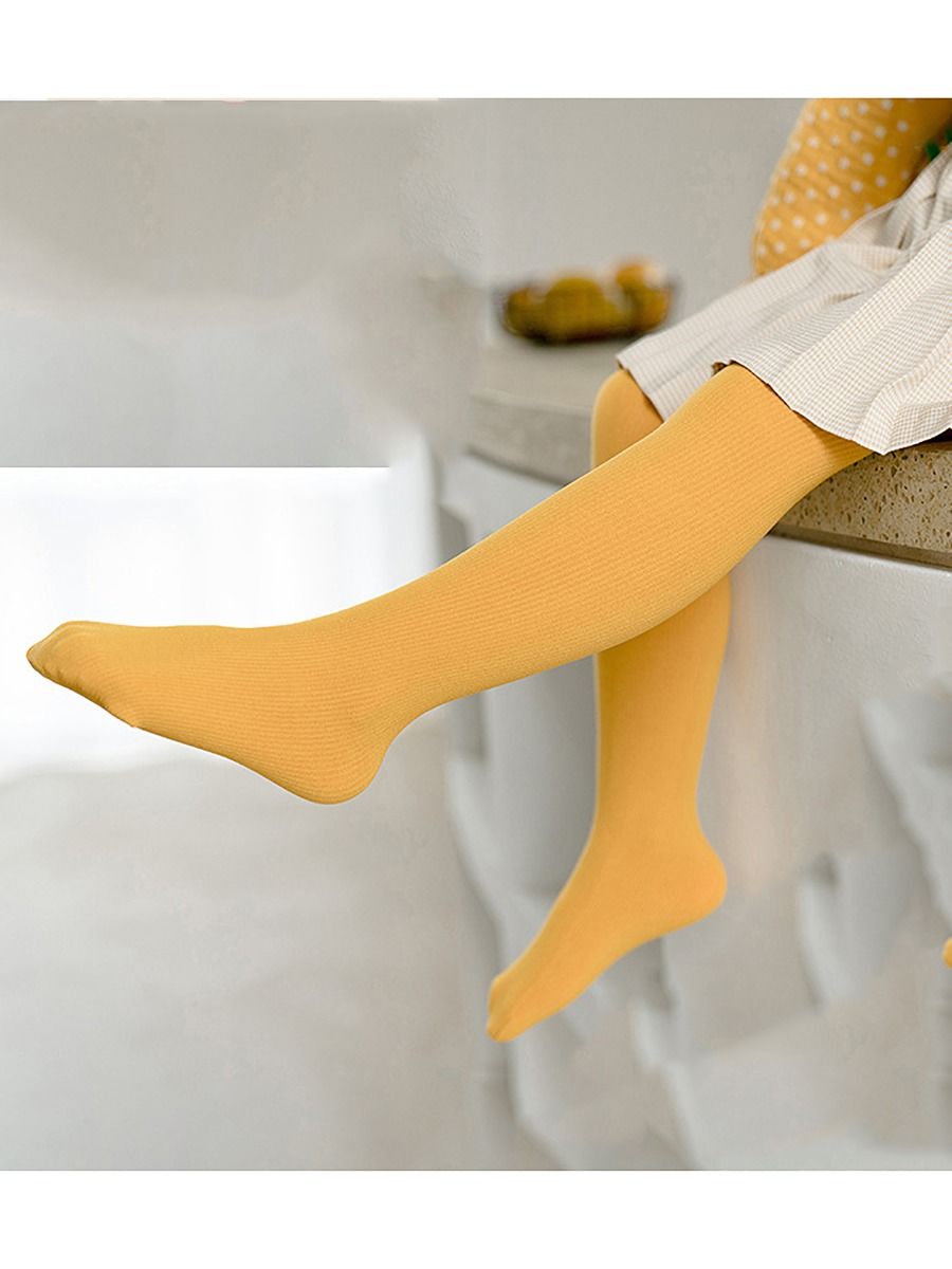 Wholesale Simple Toddler Girls Plain Ribbed Panty-hose