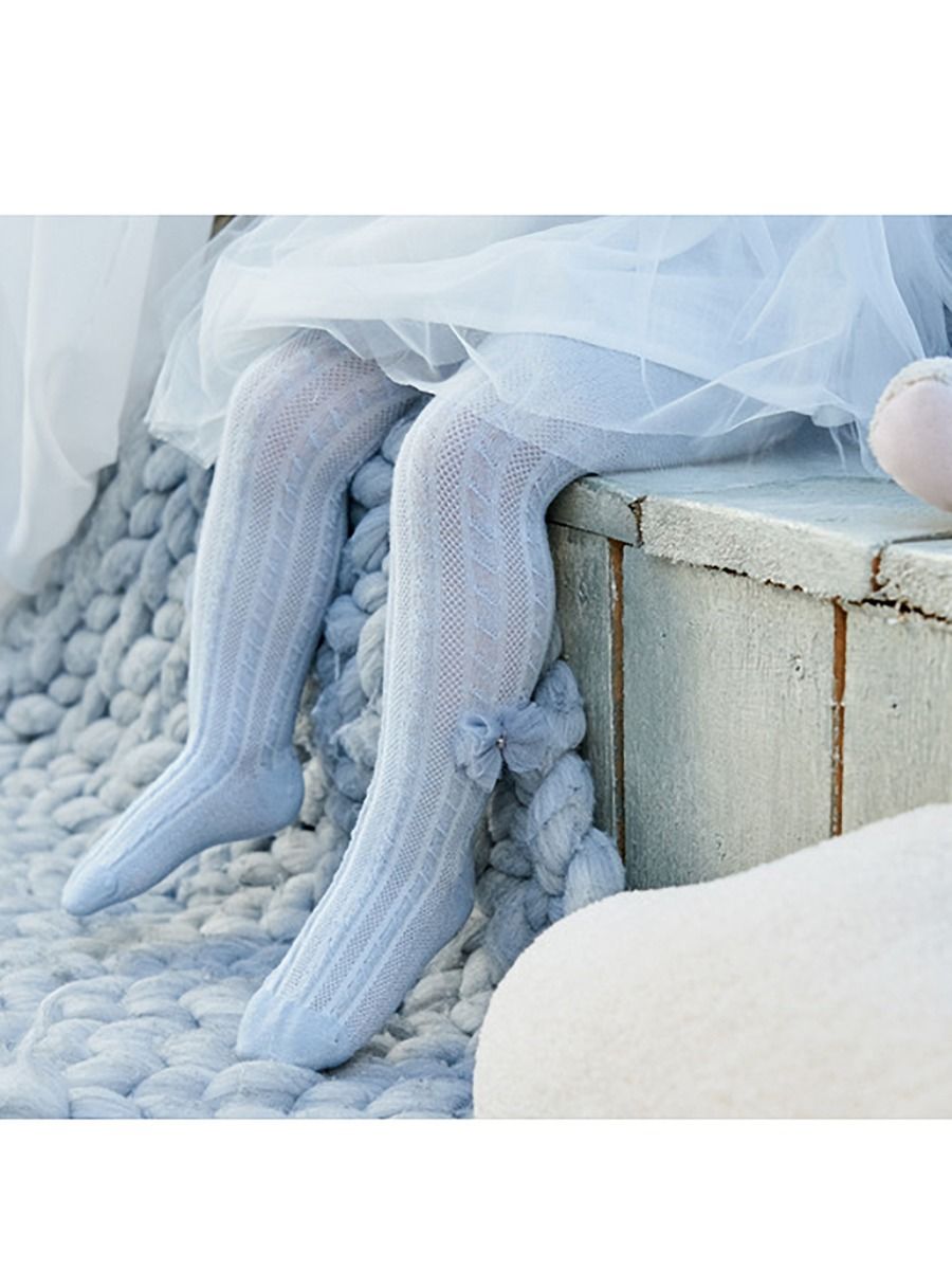 Wholesale Baby Toddler Girl Bow Trim Mesh Panty-hose 20