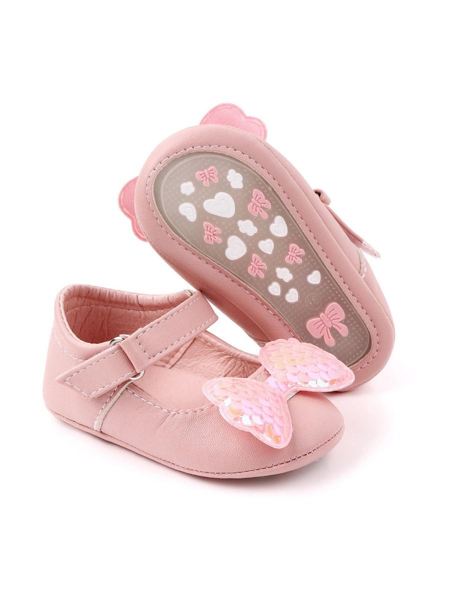 Wholesale Baby Girl Sequins Bowknots Crib Shoes 2004200