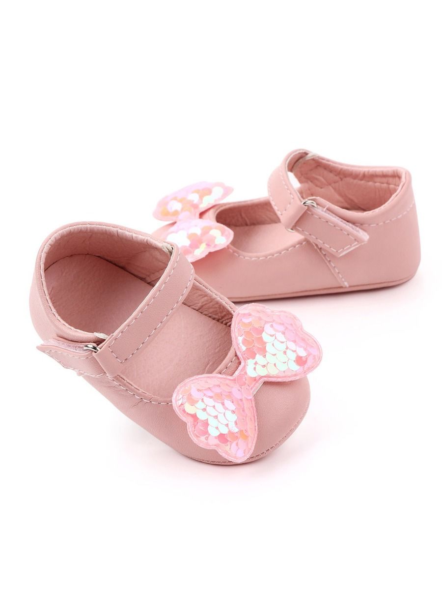 Wholesale Baby Girl Sequins Bowknots Crib Shoes 2004200