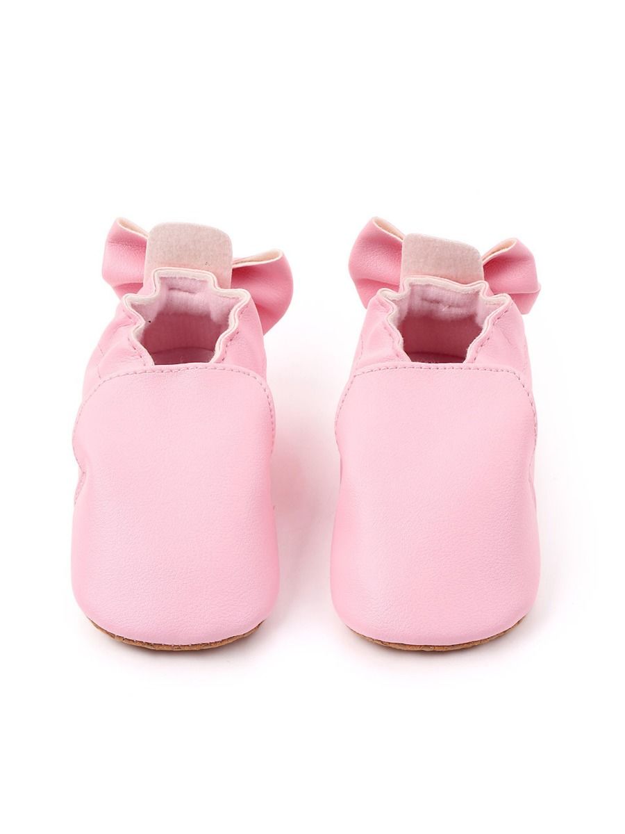 Wholesale PU Leather Bowknots Baby Girl Shoes 200420120