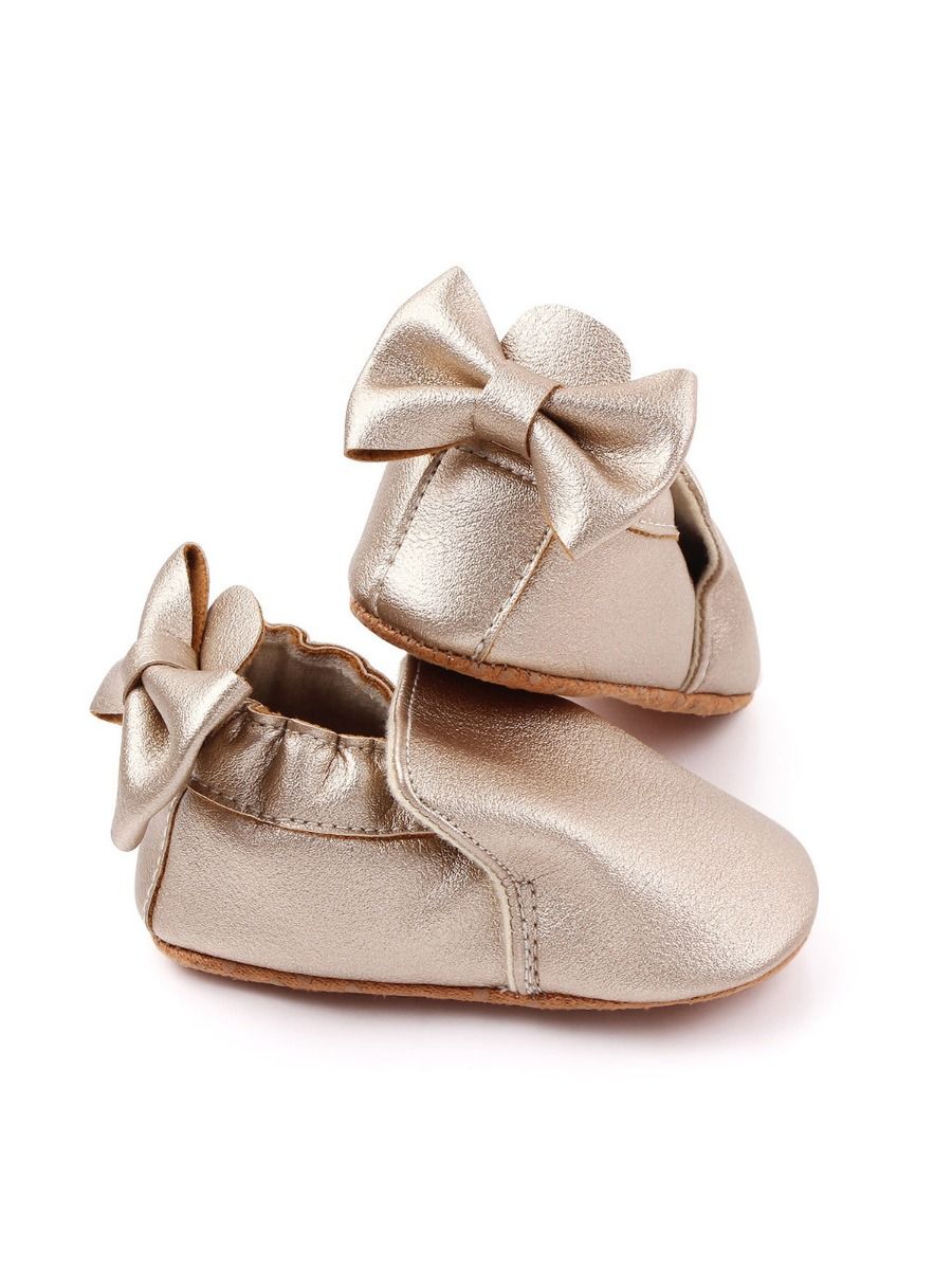 Wholesale PU Leather Bowknots Baby Girl Shoes 200420120