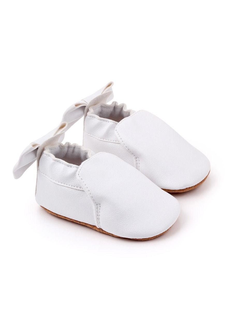 Wholesale PU Leather Bowknots Baby Girl Shoes 200420120