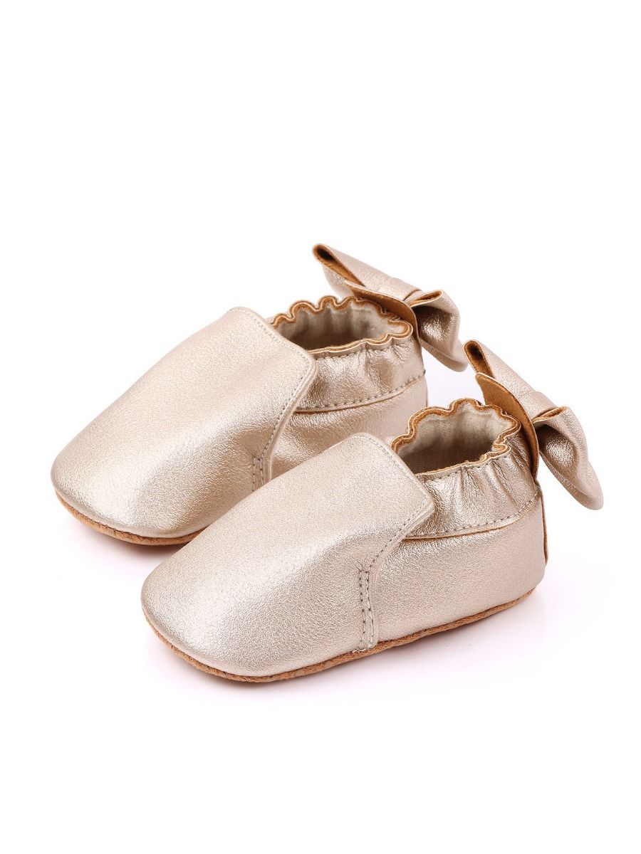 Wholesale PU Leather Bowknots Baby Girl Shoes 200420120