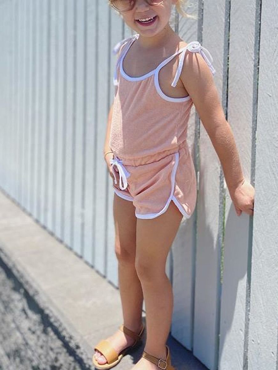 Wholesale Summer Stylish Girls Ribbed Romper 200513108