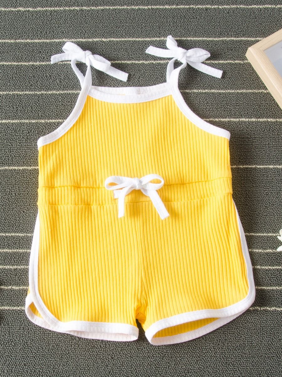 Wholesale Summer Stylish Girls Ribbed Romper 200513108