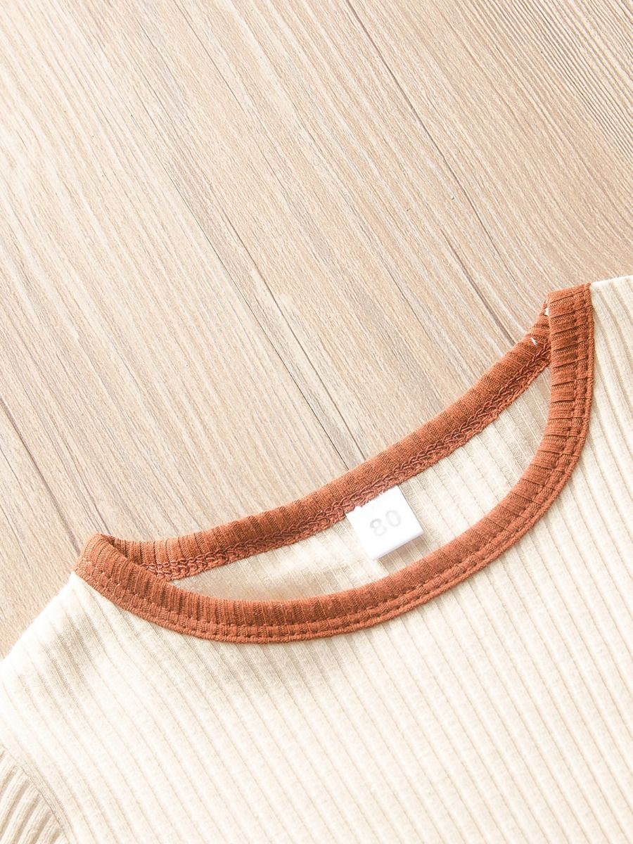 Wholesale 2Pcs Summer Baby Ribbed Romper Top + Elastic