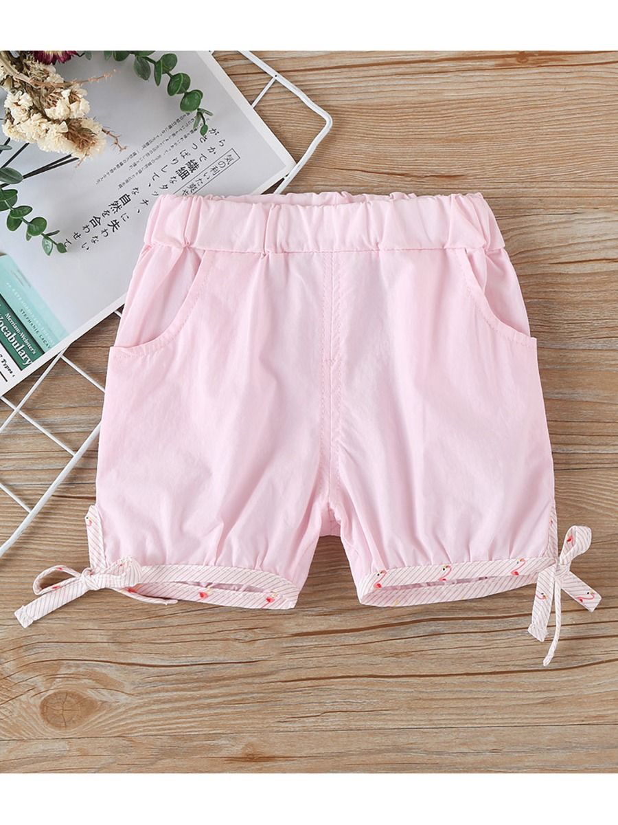 Wholesale Summer Little Girl Elastic Waist Shorts 20052