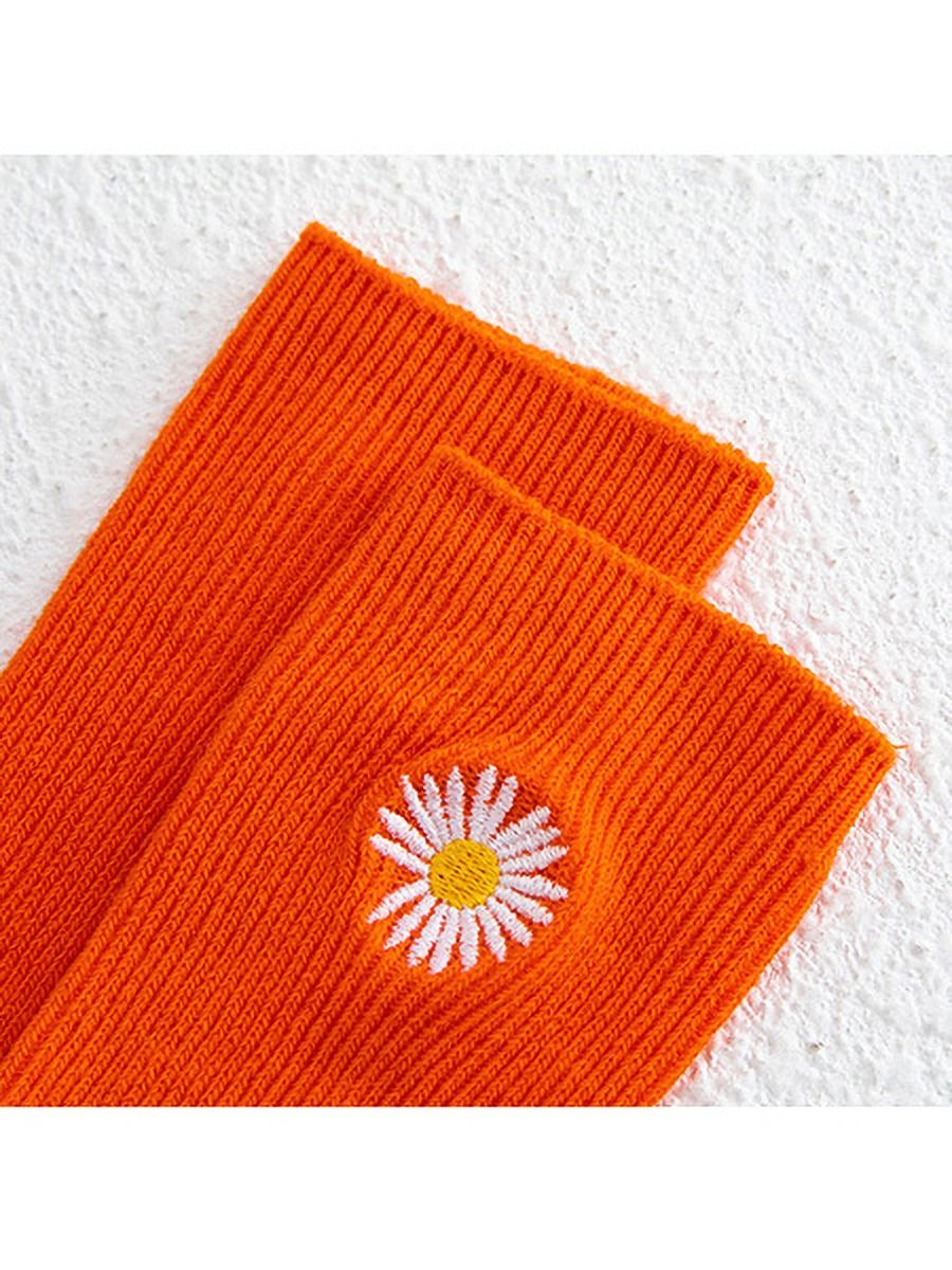 Wholesale Little Kid Daisy Flower Embroidered Socks 200