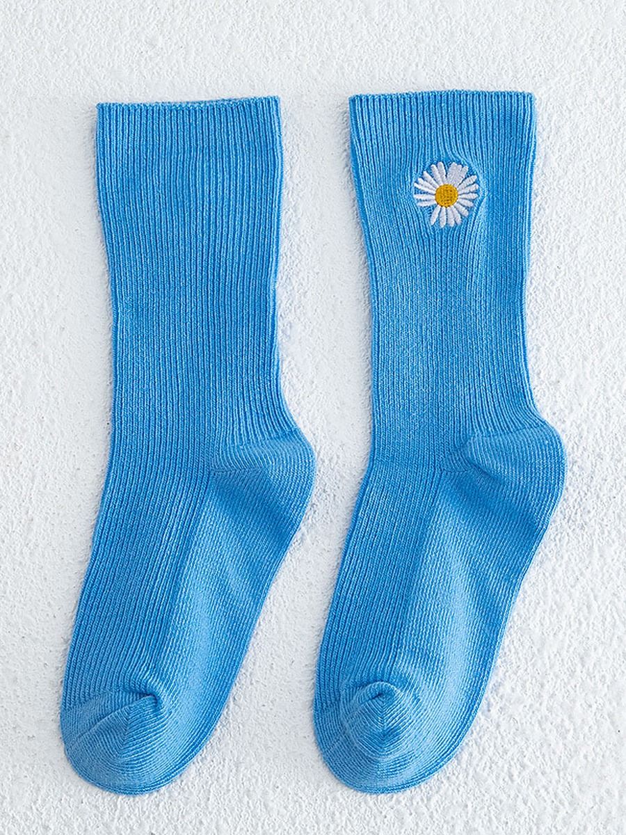 Wholesale Little Kid Daisy Flower Embroidered Socks 200