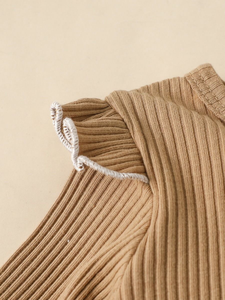 Wholesale 2 Pieces Toddler Girl Ribbed Set Top & Croppe