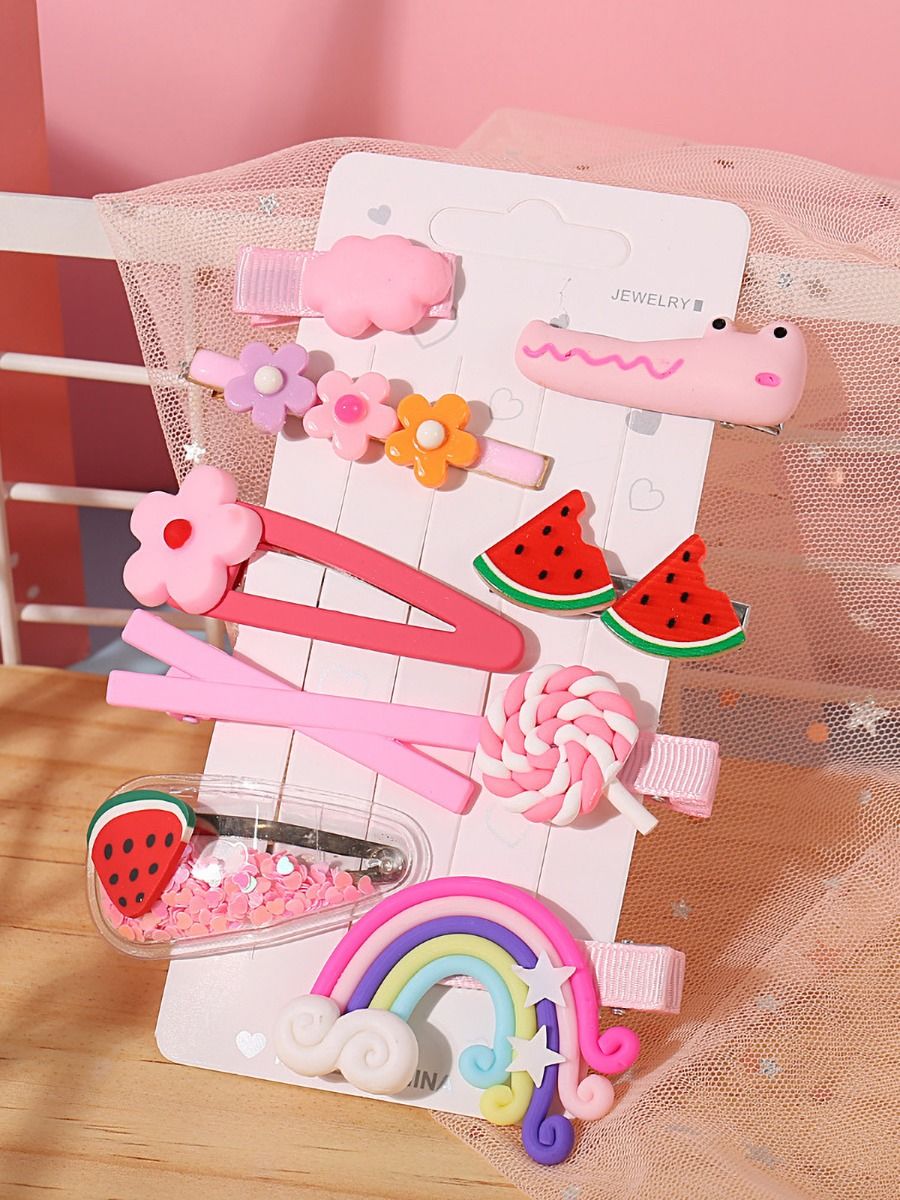 Wholesale 9-Pack Toddler Girl Lovely Hair Clips 2008076