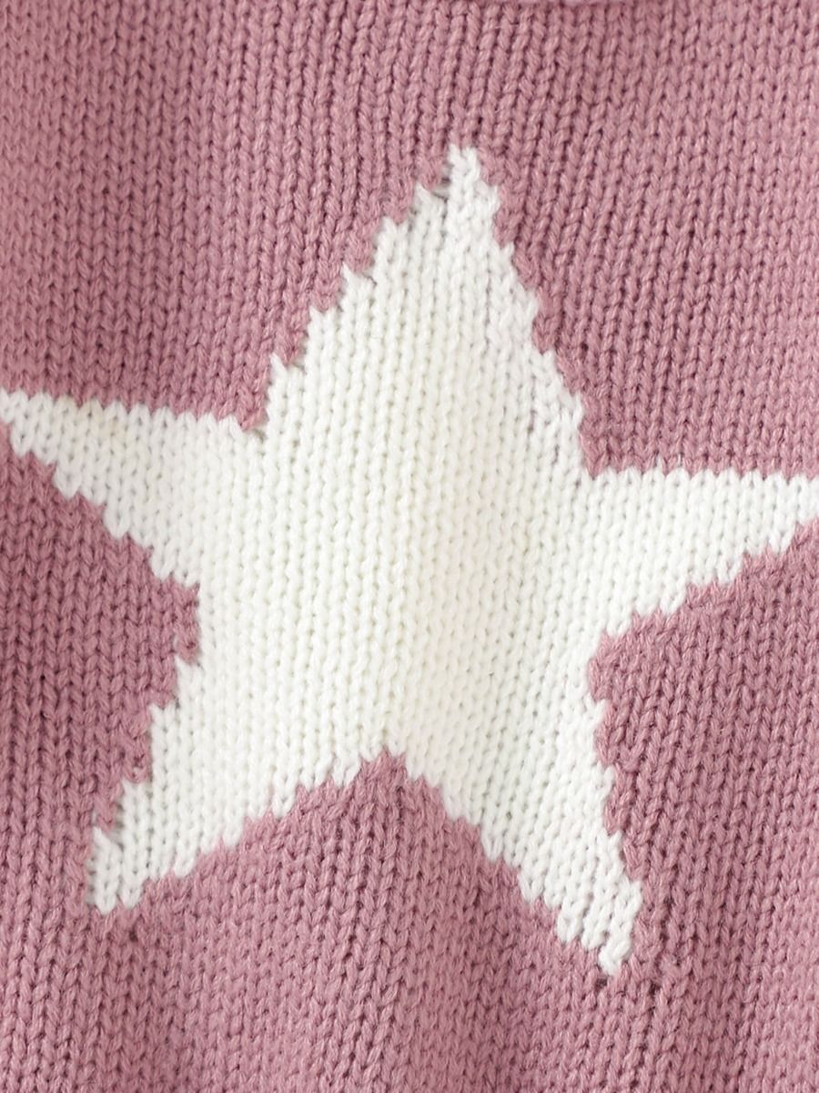 Wholesale Baby Girl Star Ruffle Trim Knit Bodysuit 2009