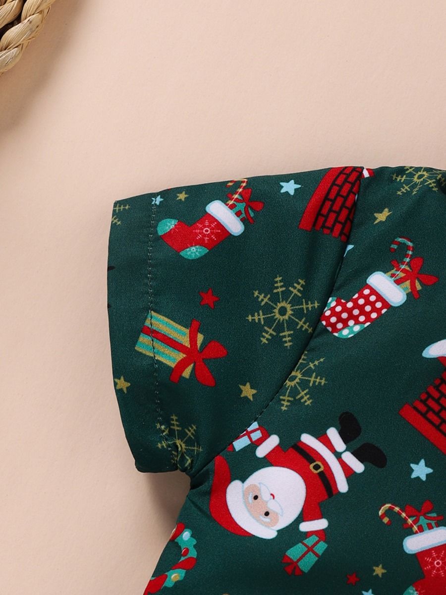 Wholesale Baby Boy Christmas Santa Bow Bodysuit 2010103