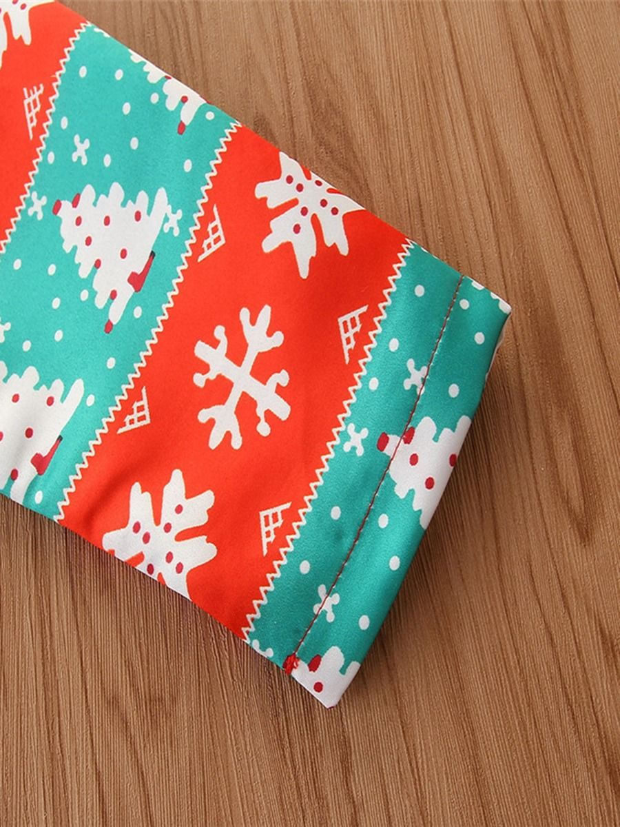 Wholesale 3 Pieces Kid Boy Christmas Snowflake Set Top