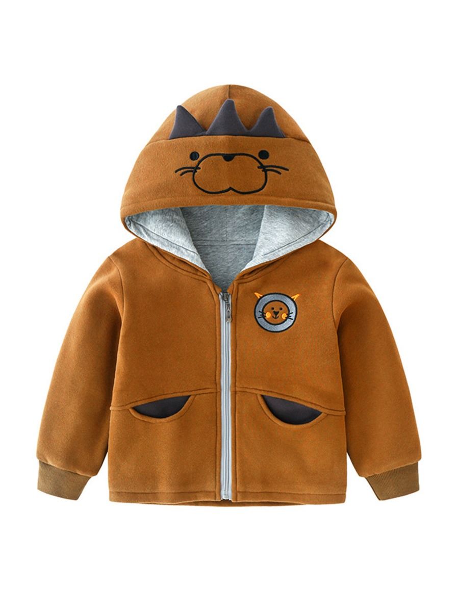 Wholesale Kid Boy Cartoon Zipper Hooded Jacket 20101926
