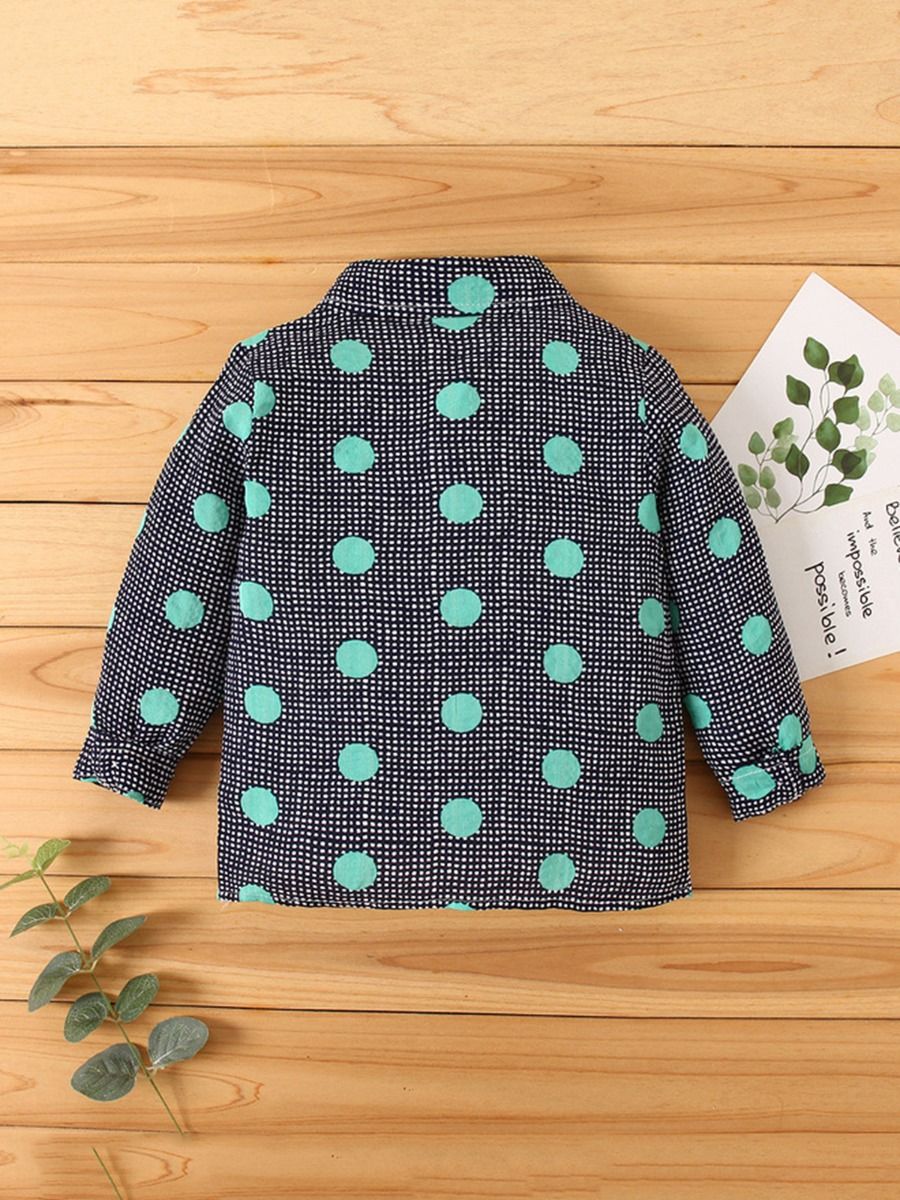 Wholesale Kid Boy Polka Dots Shirt 201023011 - kiskissi