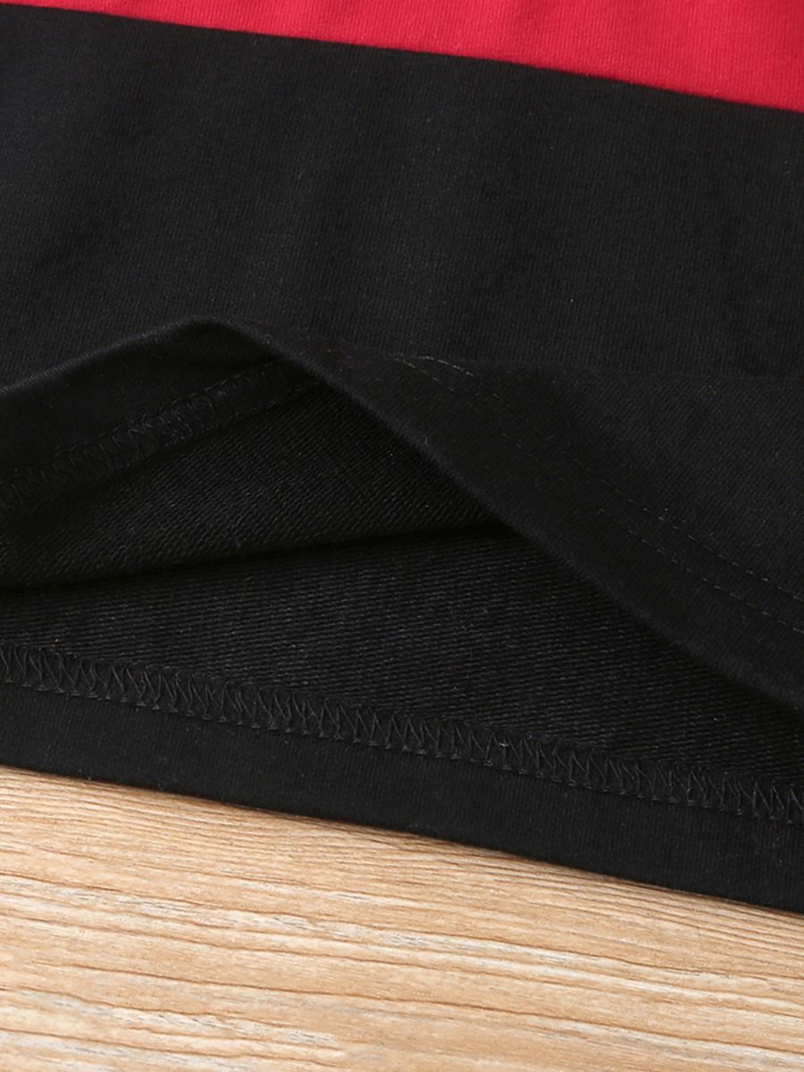 Wholesale Kid Boy Colorblock Red Polo Top 20112258 - ki