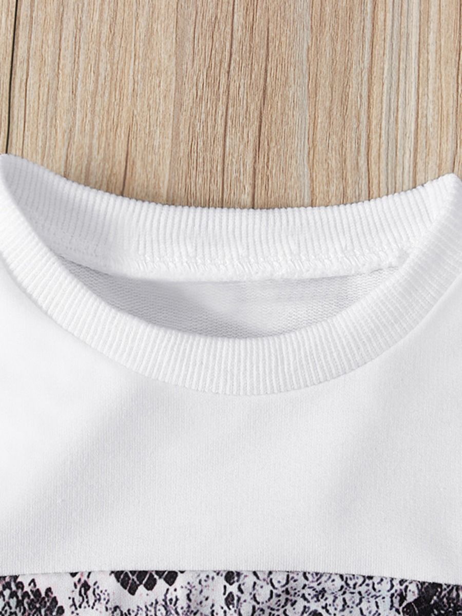 Wholesale 3 Pieces Toddler Kid Girl Snake Skin Colorblo