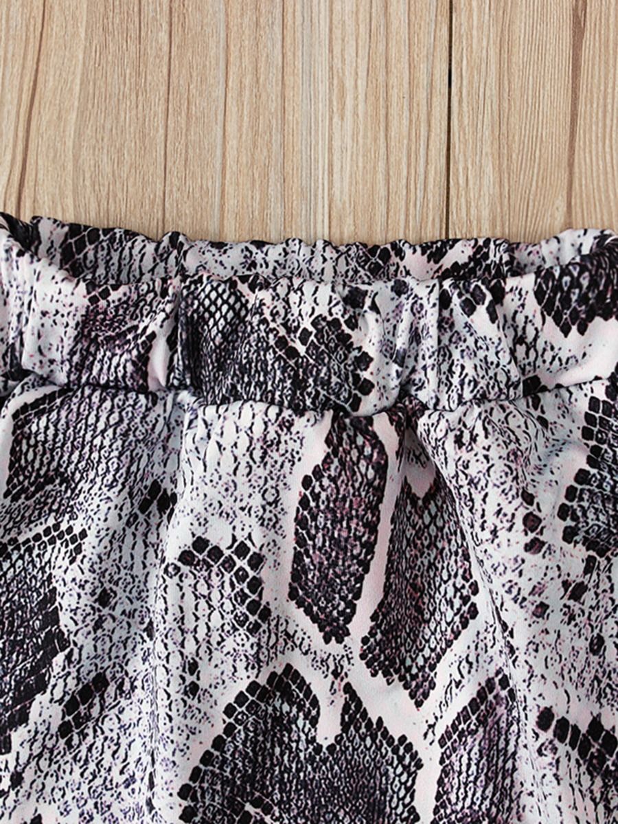 Wholesale 3 Pieces Toddler Kid Girl Snake Skin Colorblo