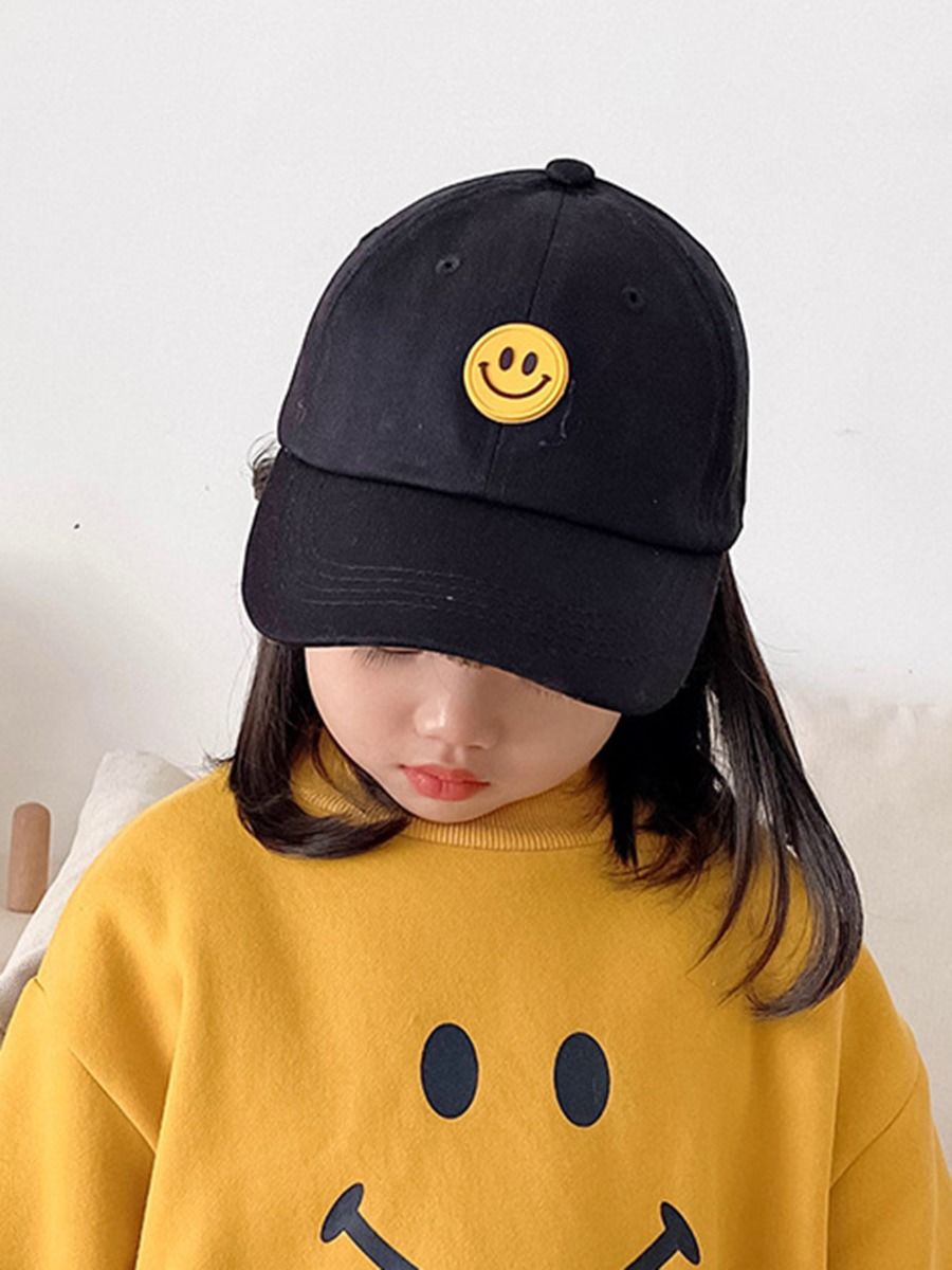 Wholesale Kid Round Smile Plain Baseball Cap 210313644