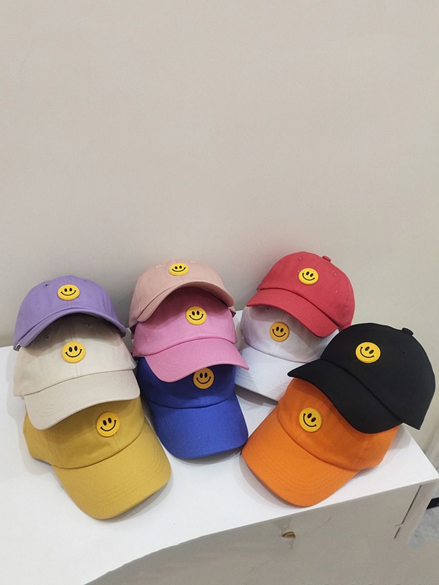 Wholesale Kid Round Smile Plain Baseball Cap 210313644