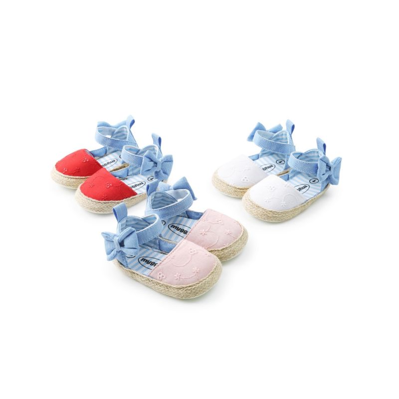 Wholesale Cute Baby Girl Bow Ankle Straps Princess Firs