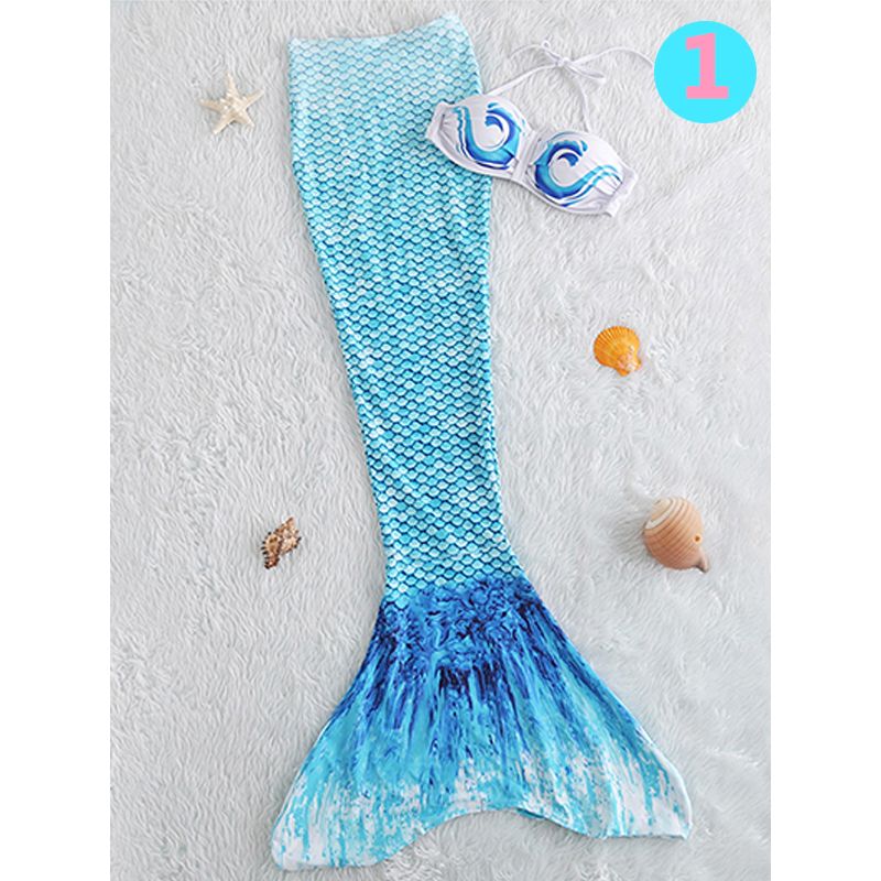 Wholesale Mermaid Tail Fish Scale Print Elastic Swimwea