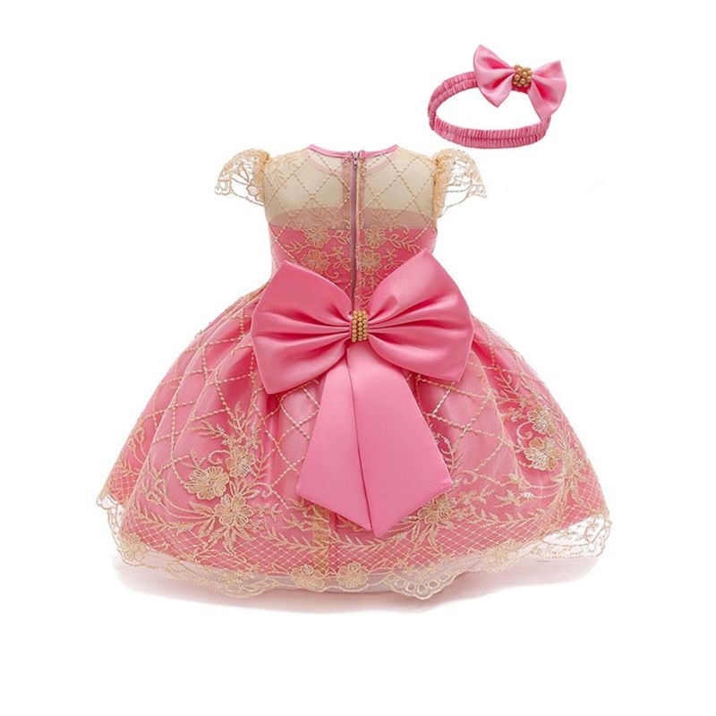 Wholesale Flower Embroidery Princess Party Frock Perfor