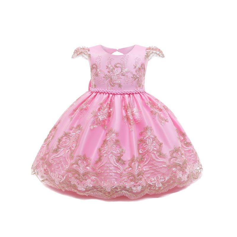 Wholesale Flower Embroidery Princess Party Frock Perfor