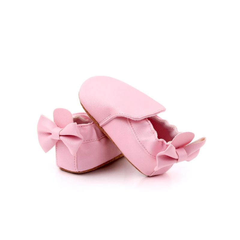 Wholesale PU Leather Bowknots Baby Girl Shoes 200420120
