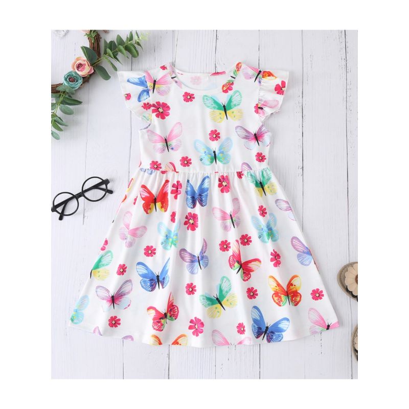 Wholesale Little Girl Flower Butterfly Dress 200505353