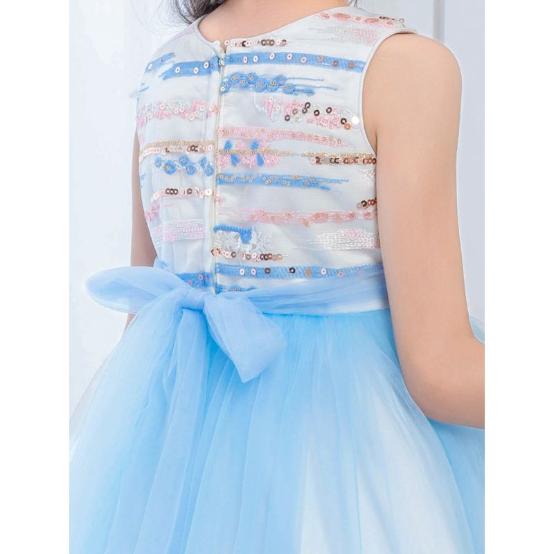 Wholesale Kid Girl Bow Ribbon Mesh Princess Dress 20072