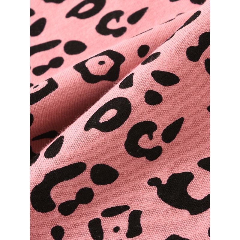 Wholesale 2 Pieces Kid Girl Leopard Print Set Tank Top