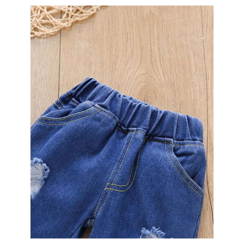 Wholesale Baby Trendy Ripped Jeans 200828241 - kiskissi