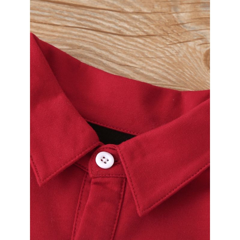 Wholesale Kid Boy Colorblock Red Polo Top 20112258 - ki