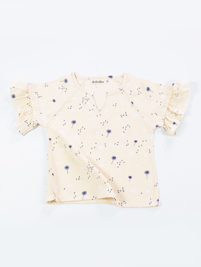 Wholesale Flower Dandelion Baby Little Girl Ruffled Sle